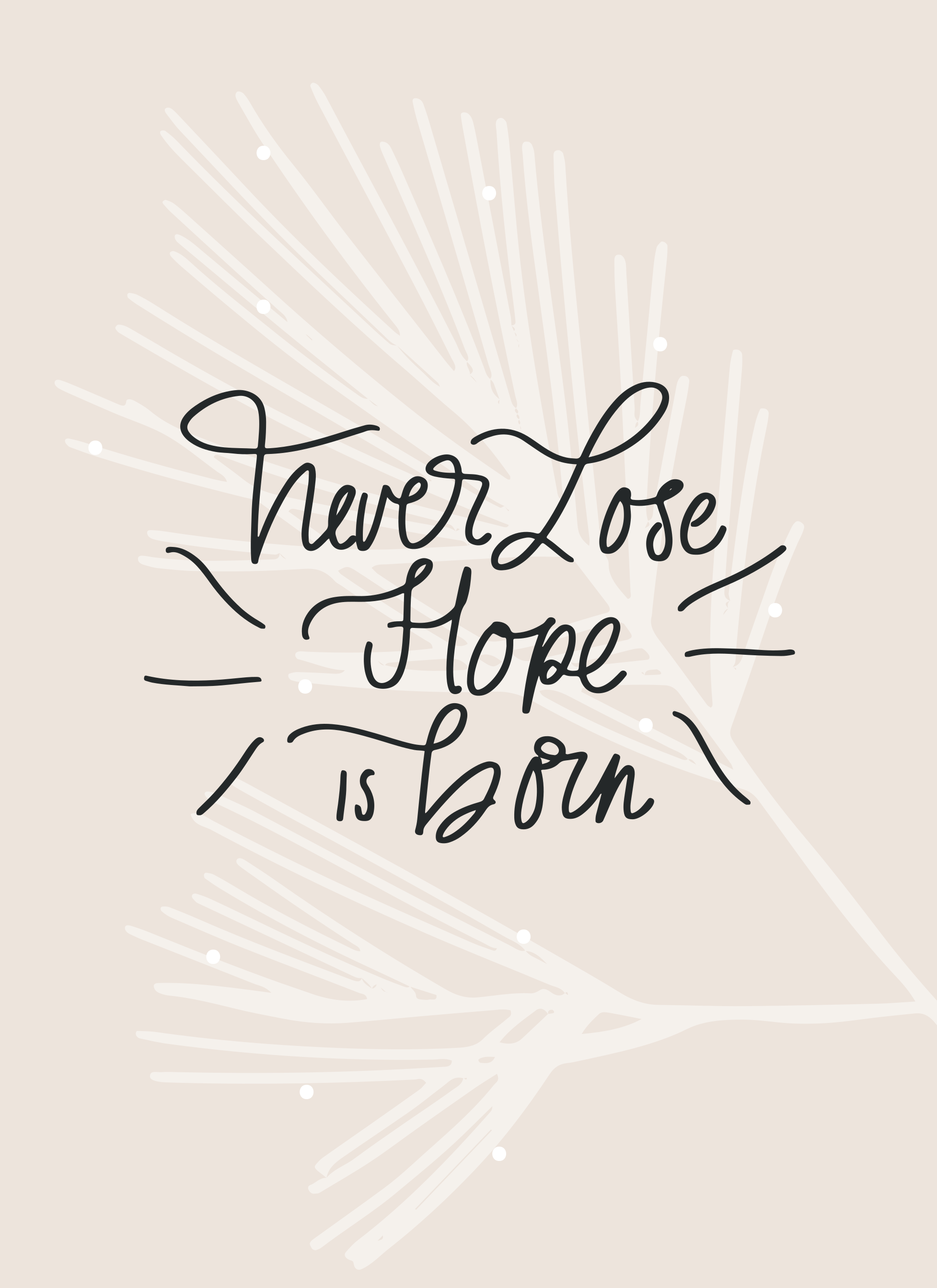 Kerstkaart - Never Lose Hope is Born - Kaarten - DagelijkseBroodkruimels