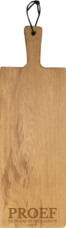 Eiken Houten Hapjesplank - Psalm 34:9 - Proef en Zie - Broodplanken ...