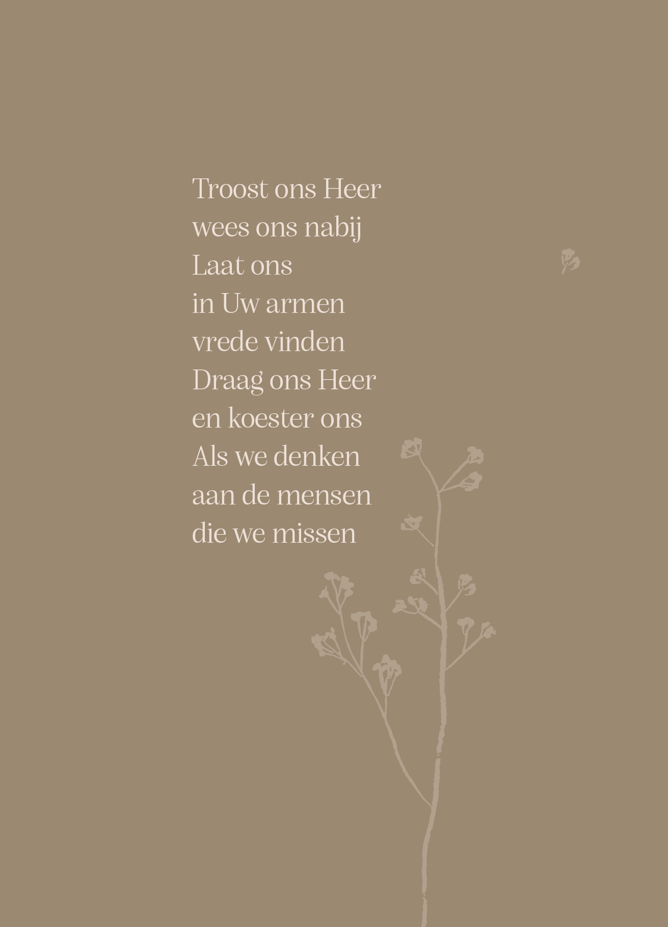 Kaart - De Mensen Die We Missen - Kaarten - DagelijkseBroodkruimels