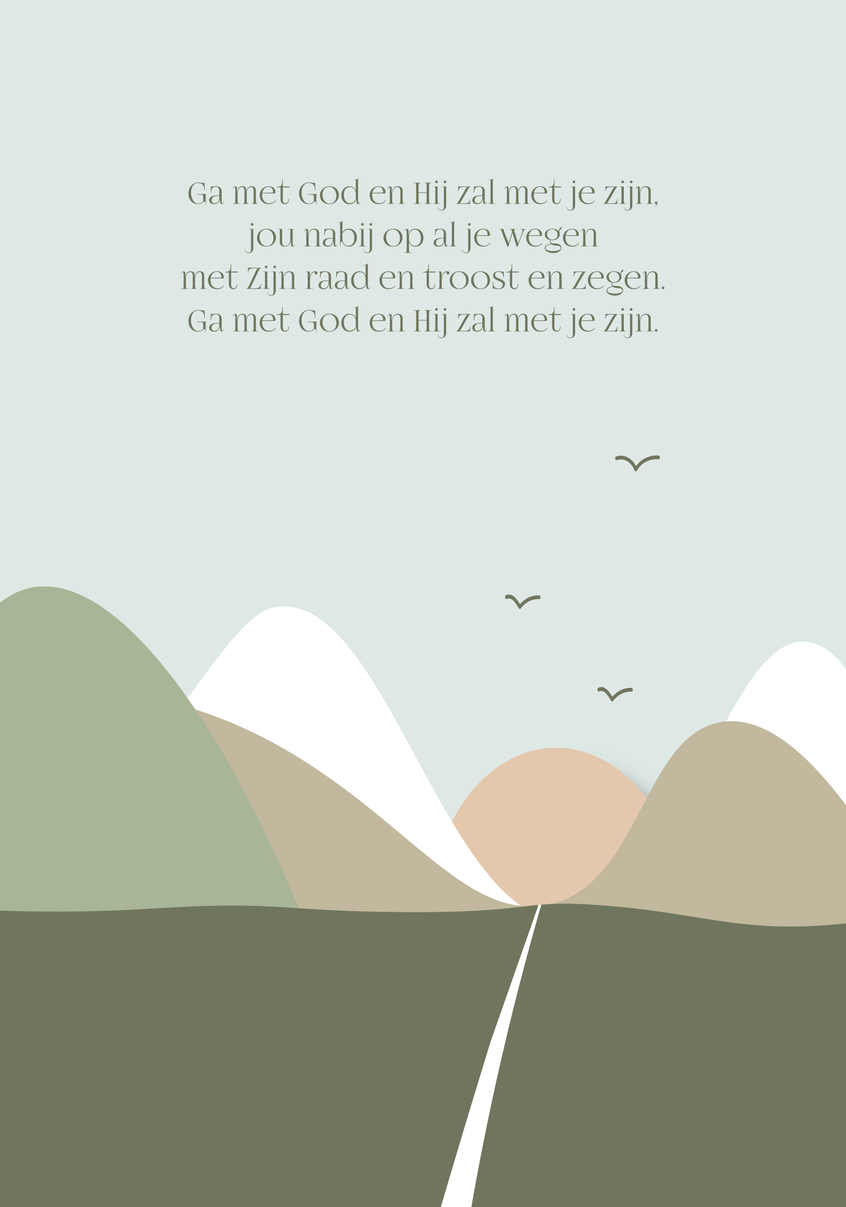 Kaart - Liedboek 2013 - Lied 416 - Ga met God en Hij Zal met Je Zijn ...