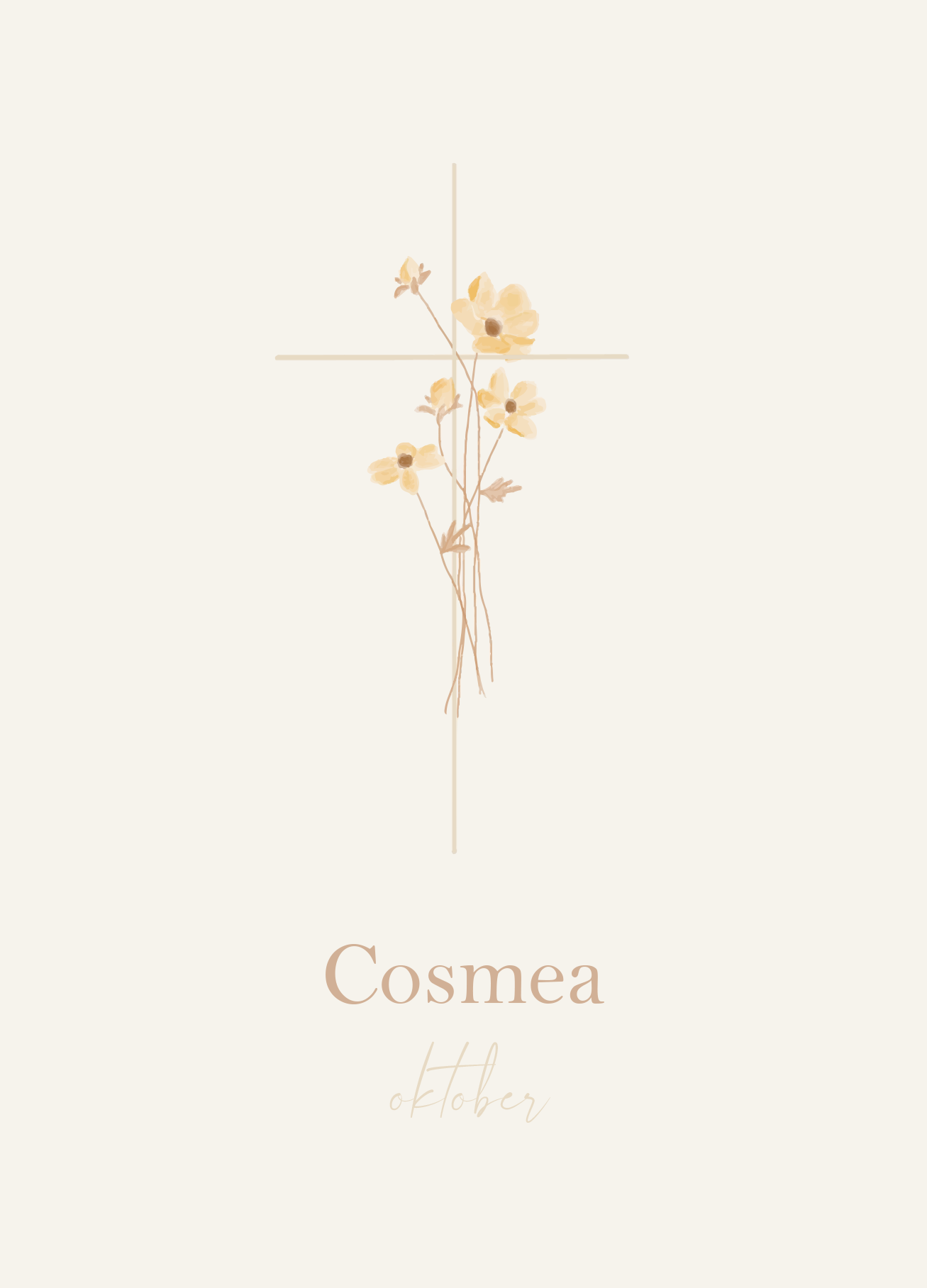 Kaart - Maandbloem - Oktober - Cosmea - Kaarten - DagelijkseBroodkruimels