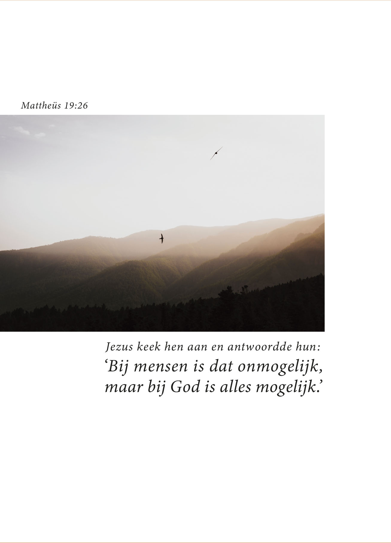 Kaart - Mattheüs 19:36 - Bij God Is Alles Mogelijk - Kaarten ...