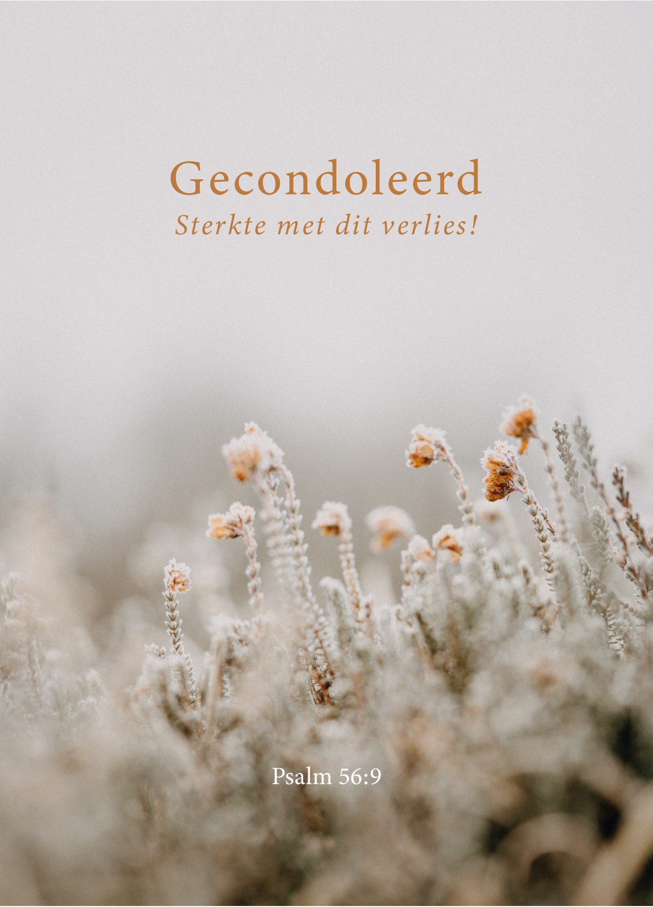 Kaart - Psalm 56:9 - Gecondoleerd Sterkte met Dit Verlies - Kaarten ...