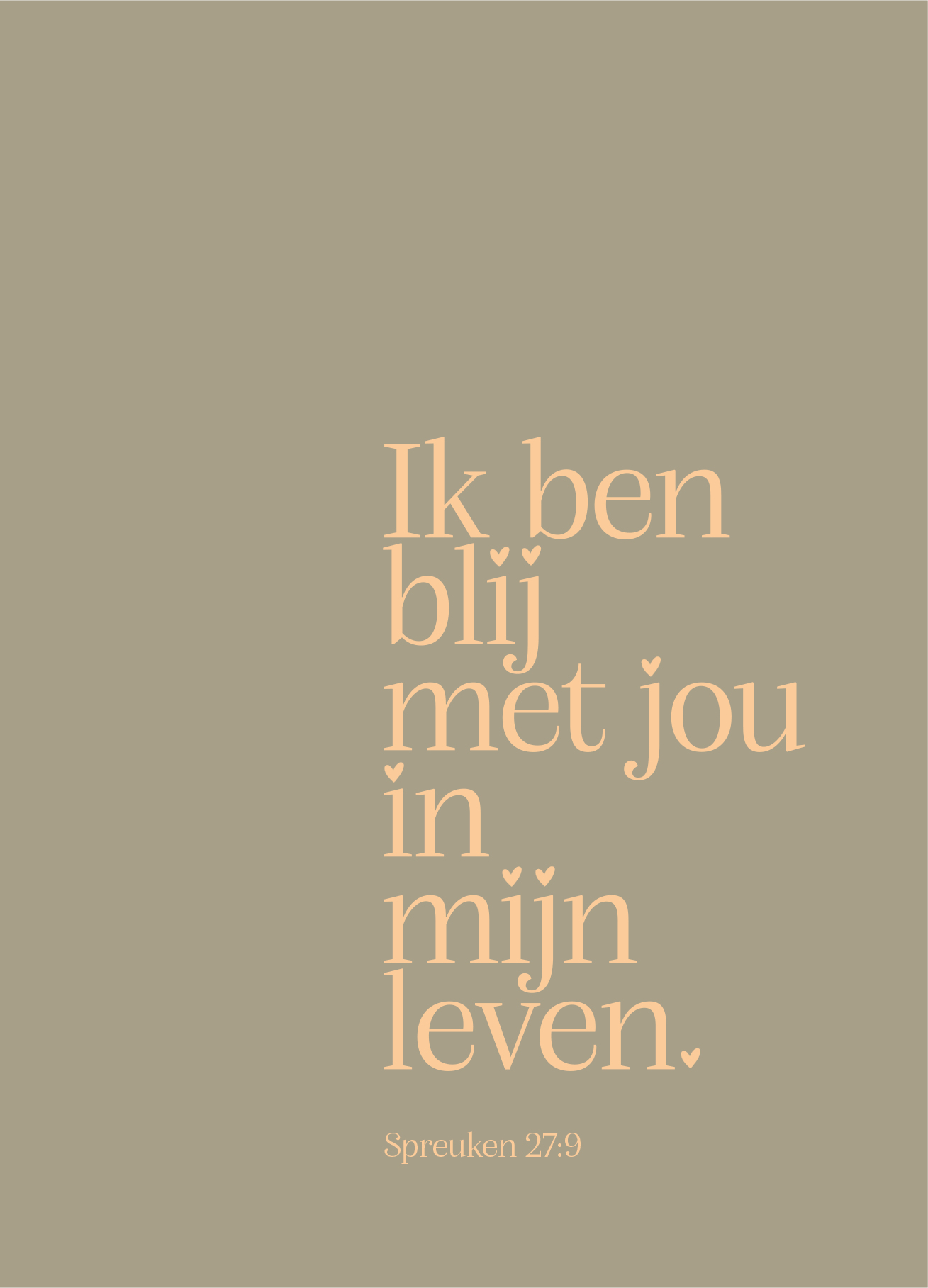 Kaart - Spreuken 27:9 - Ik Ben Blij Met Jou - Kaarten ...