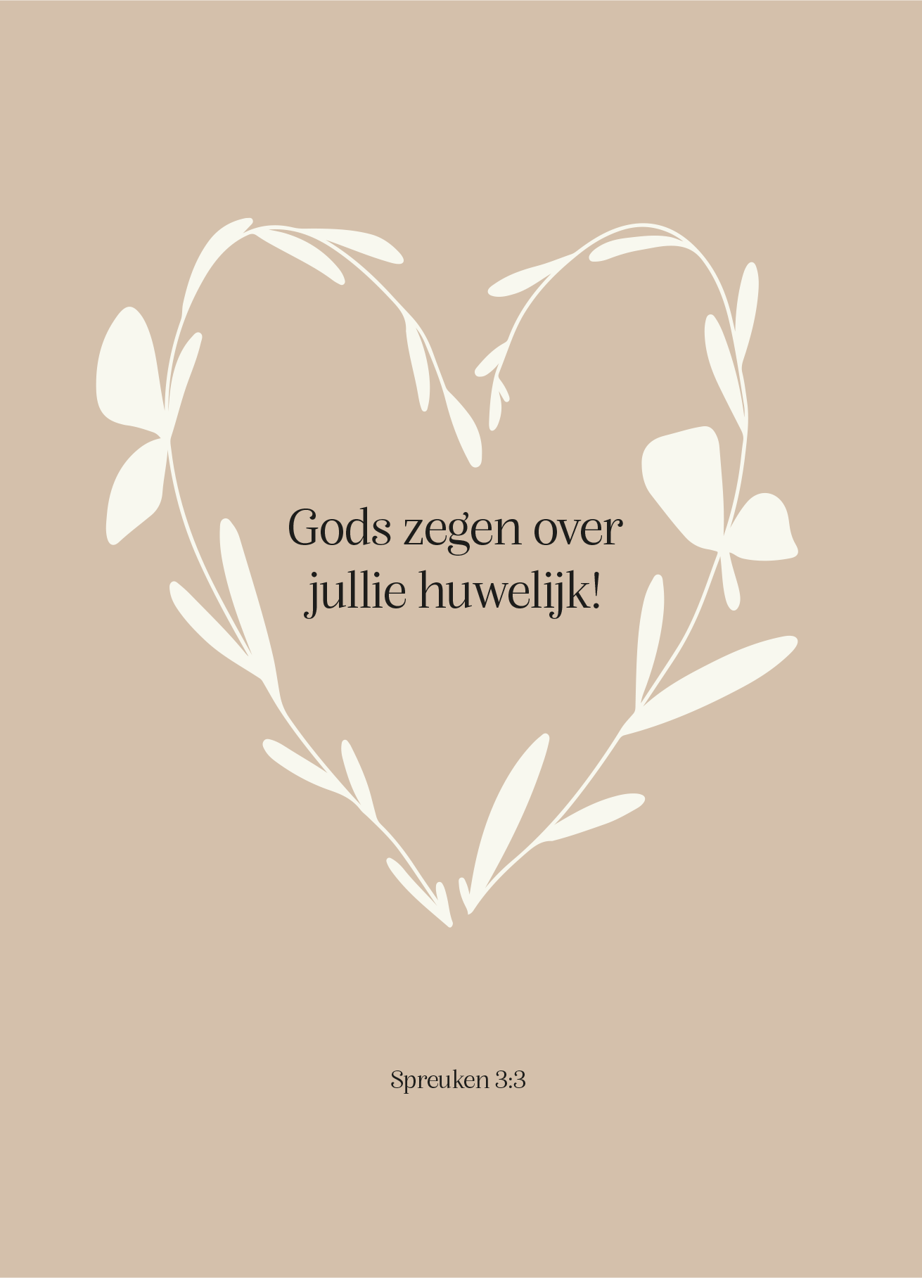 Kaart - Spreuken 3:3 - Gods Zegen Over Jullie Huwelijk! - Kaarten ...