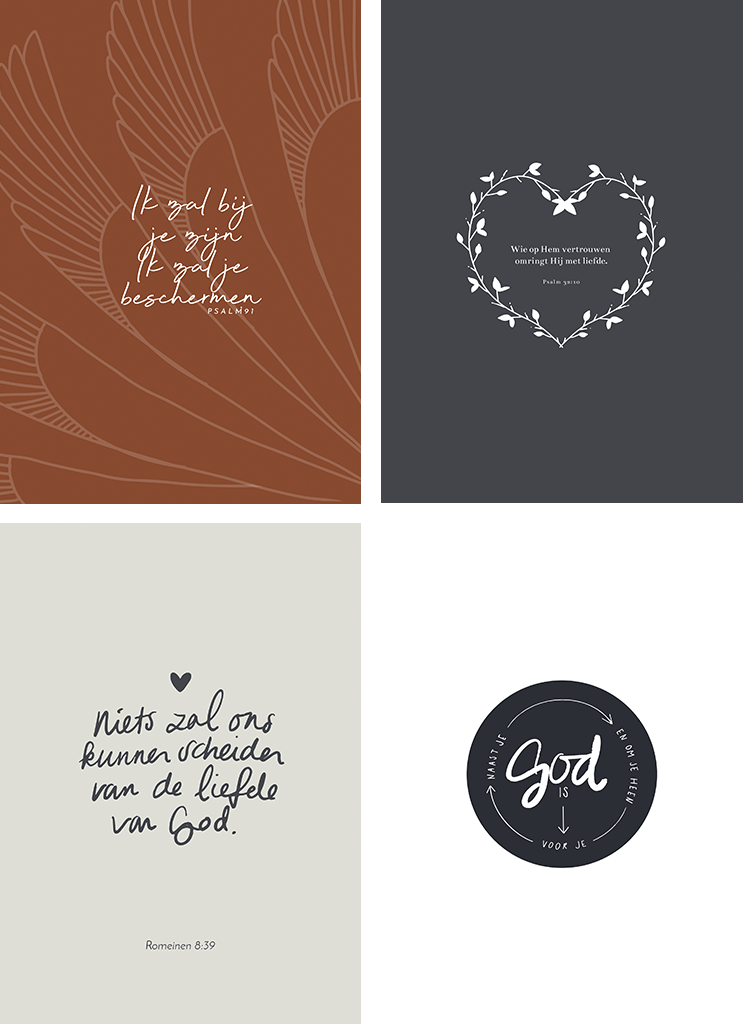 Kaarten Bemoediging - Set 1 - Kaarten - DagelijkseBroodkruimels