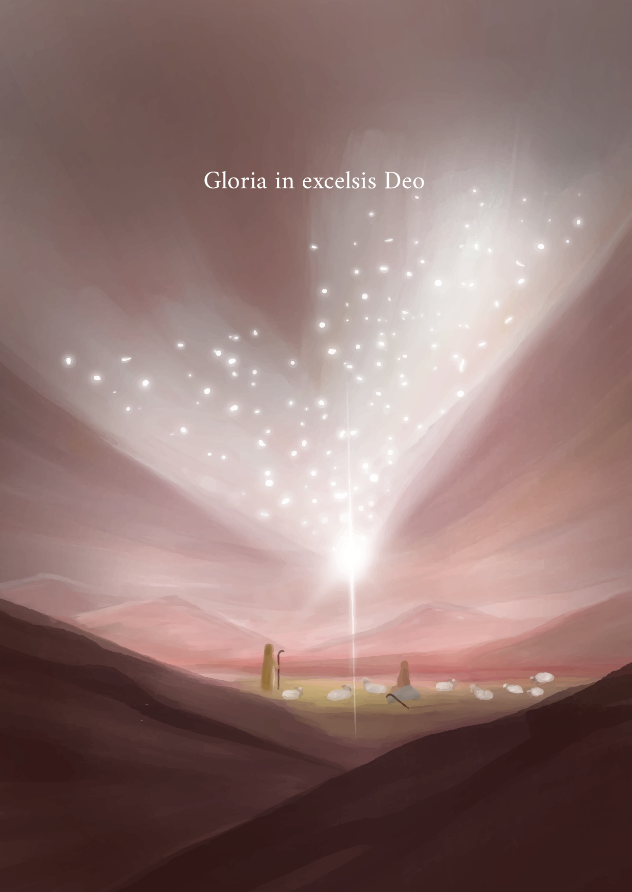 Kerstposter - Gloria in Excelsis Deo - Posters - DagelijkseBroodkruimels