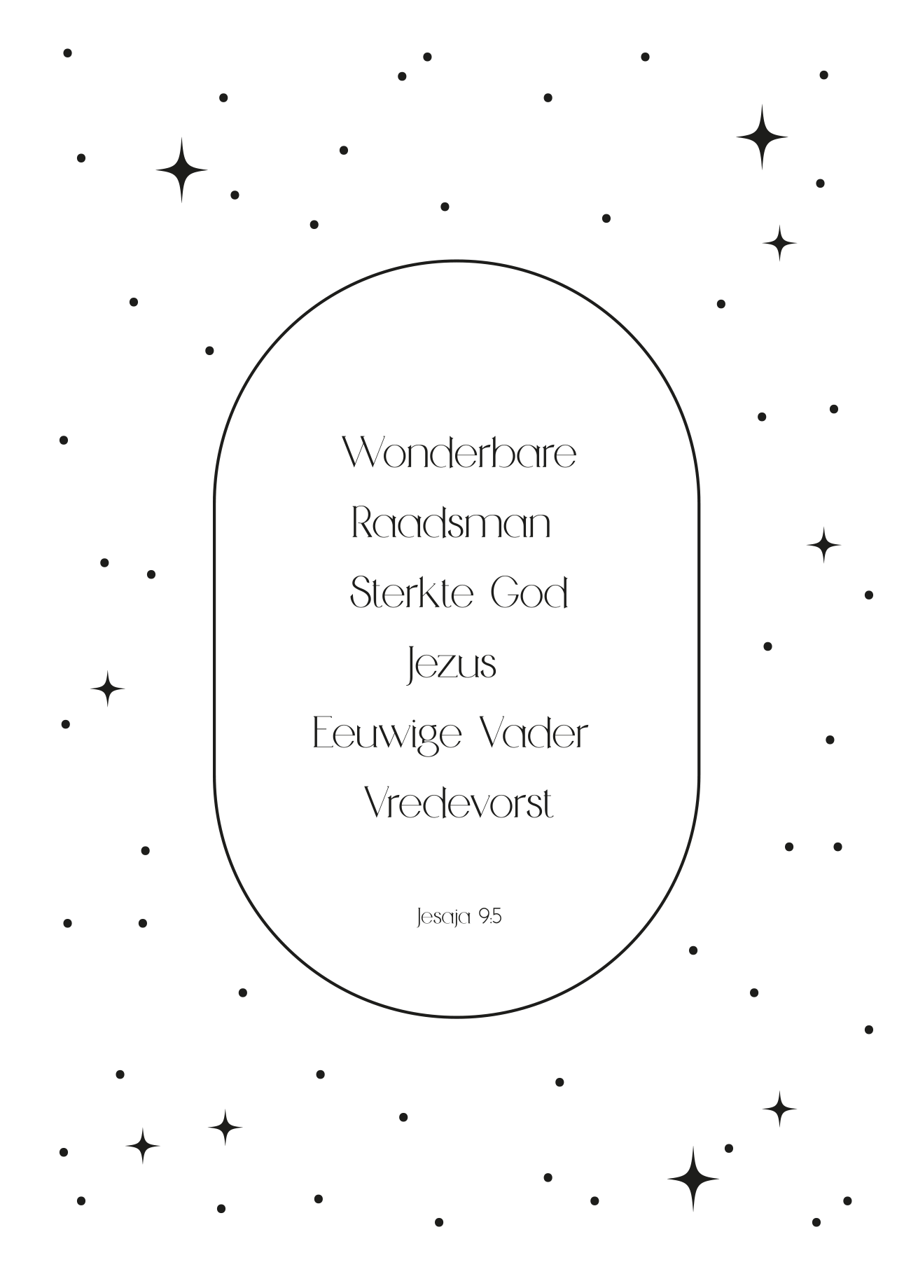 Kerstposter - Jesaja 9:5 - Wonderbare Raadsman - Posters ...
