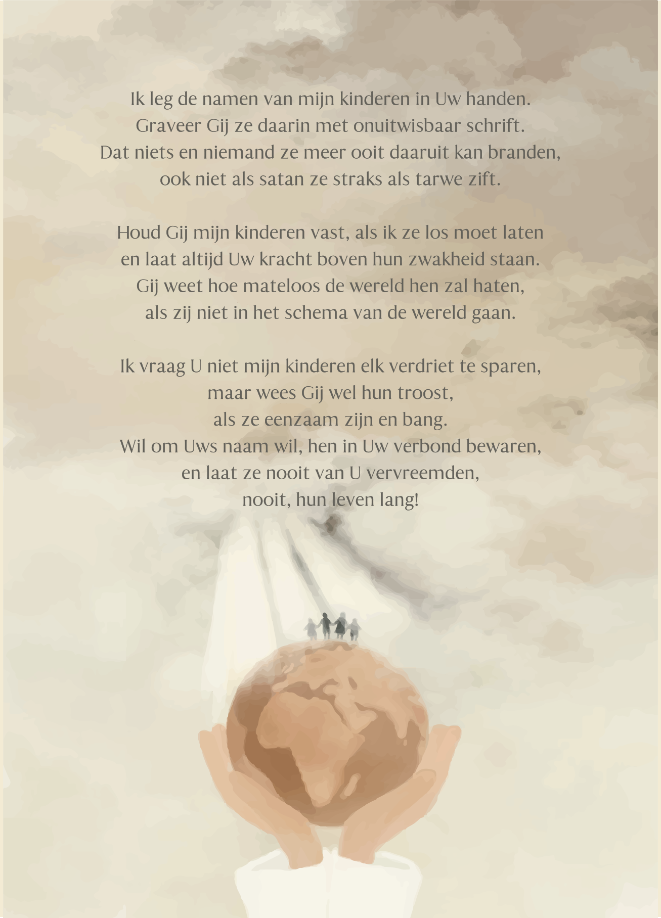 Poster - Gebed Voor Mijn Kinderen - Posters - DagelijkseBroodkruimels