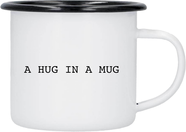 Emaille Mok - A Hug In A Mug - Emaille - DagelijkseBroodkruimels