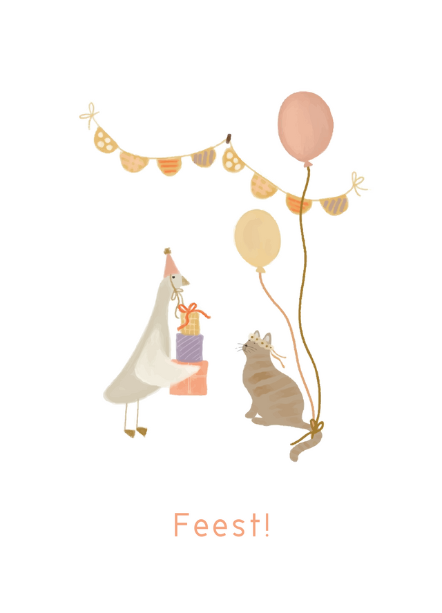 Kaart - Feest! - Kaarten - DagelijkseBroodkruimels