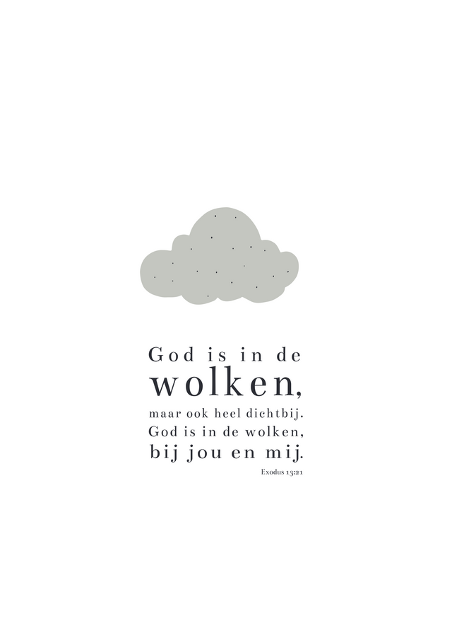 Kaart - Kinderen - Exodus 13:21 - God is in de Wolken - Kaarten ...