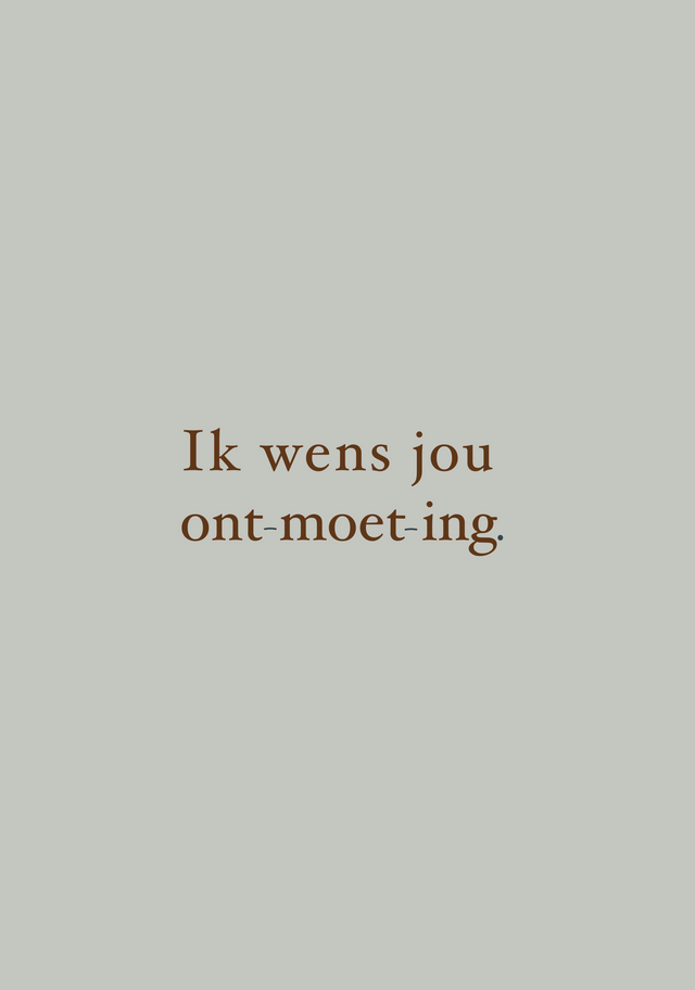 Kaart - Ont-moet-ting - Kaarten - DagelijkseBroodkruimels