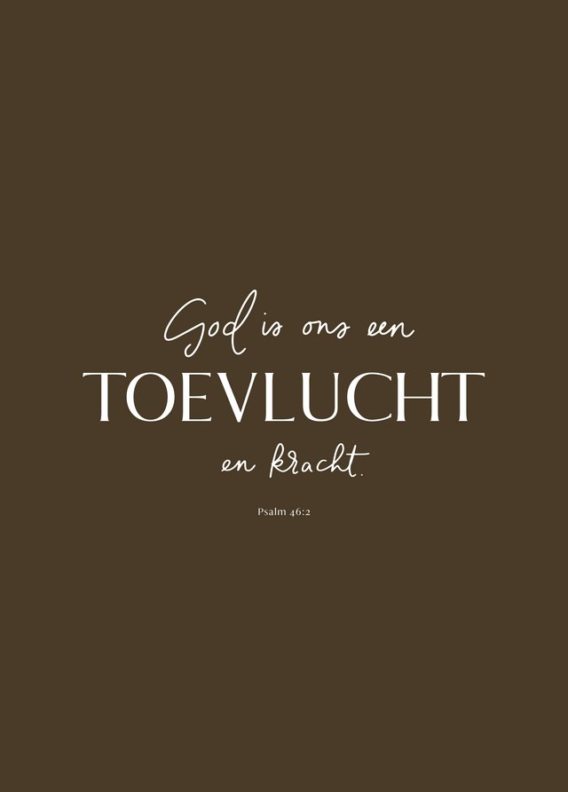 Minikaart - Psalm 46:2 - God is Ons Een Toevlucht en Kracht - Kaarten ...