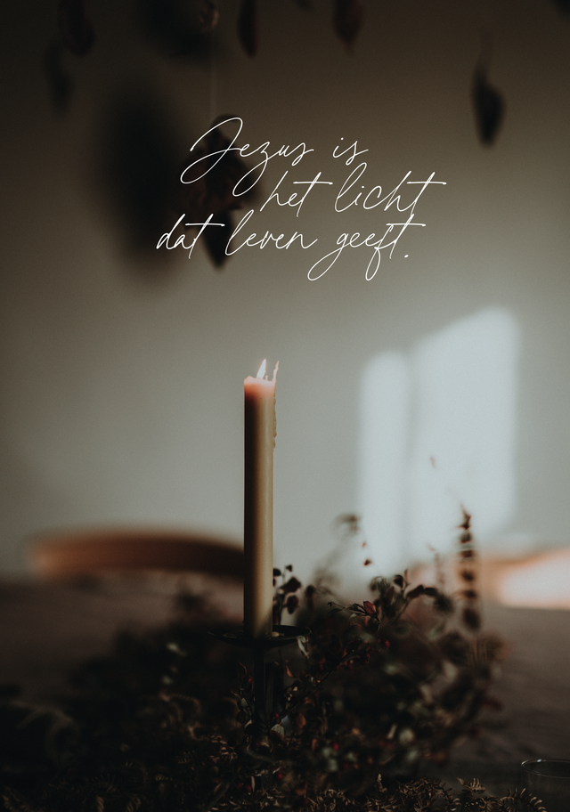 Kerstkaart - Het Licht dat Leven Geeft - Kaarten - DagelijkseBroodkruimels